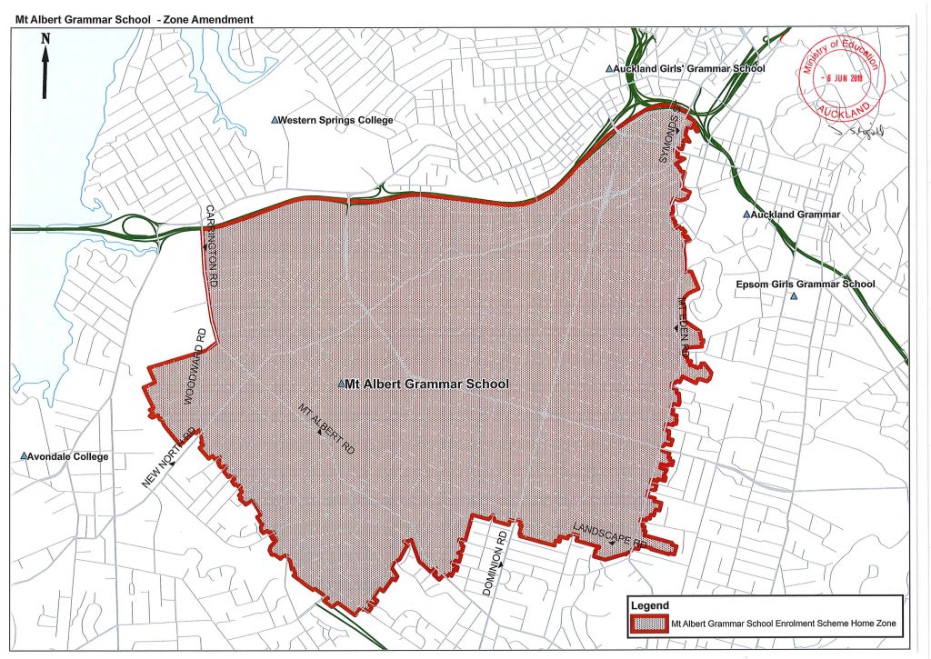 Enrolment Zone - Mount Albert Grammar School
